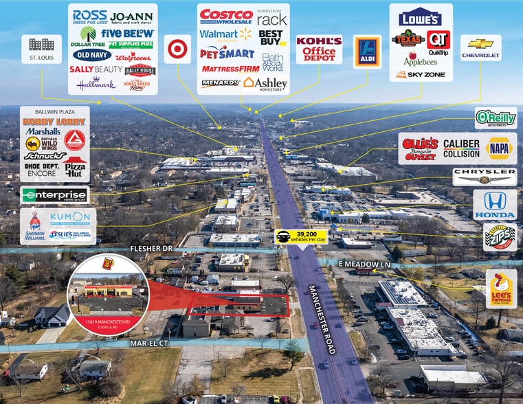 15619 Manchester Rd, Ellisville, MO 63011 - Retail Cityfeet.com